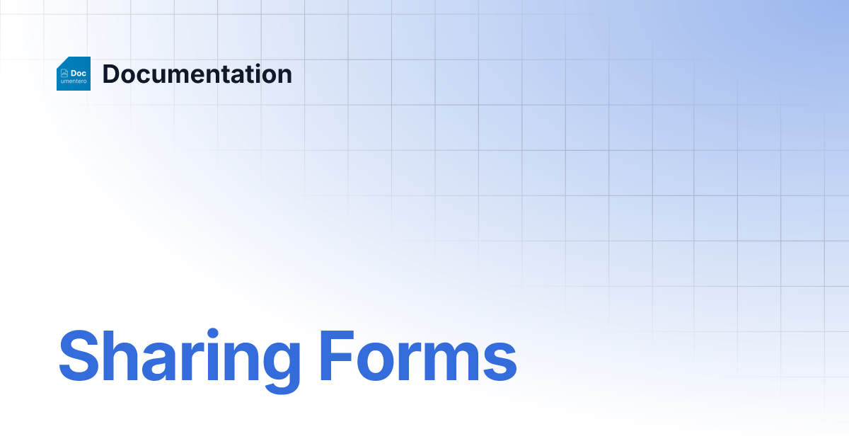 Sharing Forms | Documentation