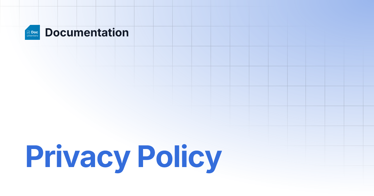 Privacy Policy | Documentation