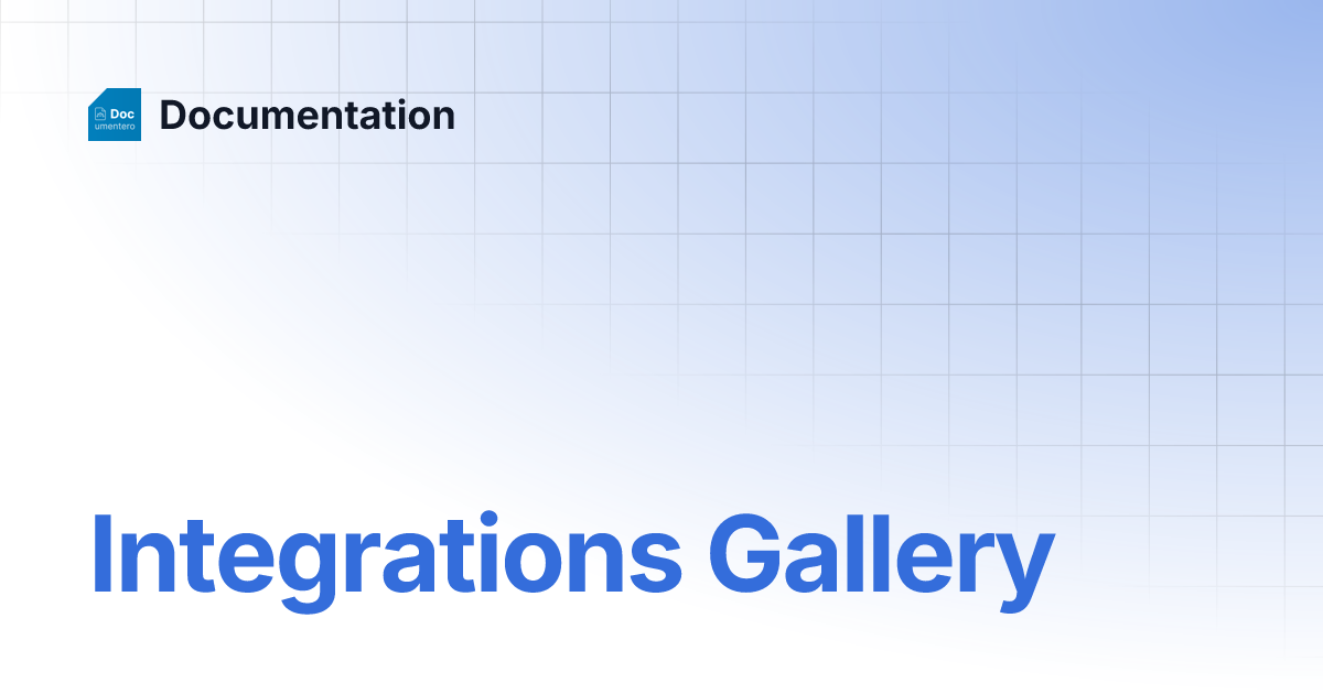 Integrations Gallery | Documentation