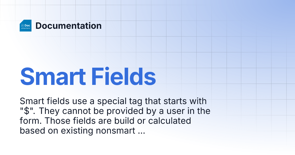 Smart Fields | Documentation